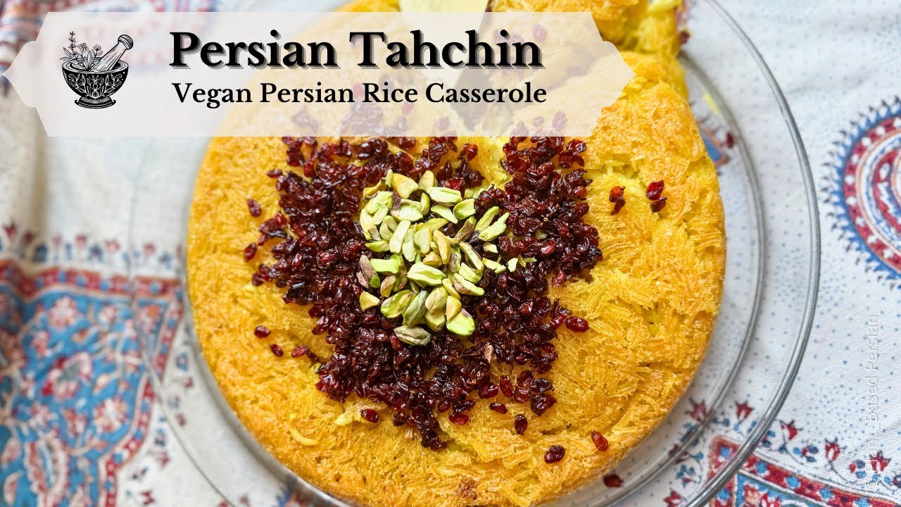 Persian Tahchin with Jackfruit | Crispy Saffron Rice Cake Recipe - YouTube