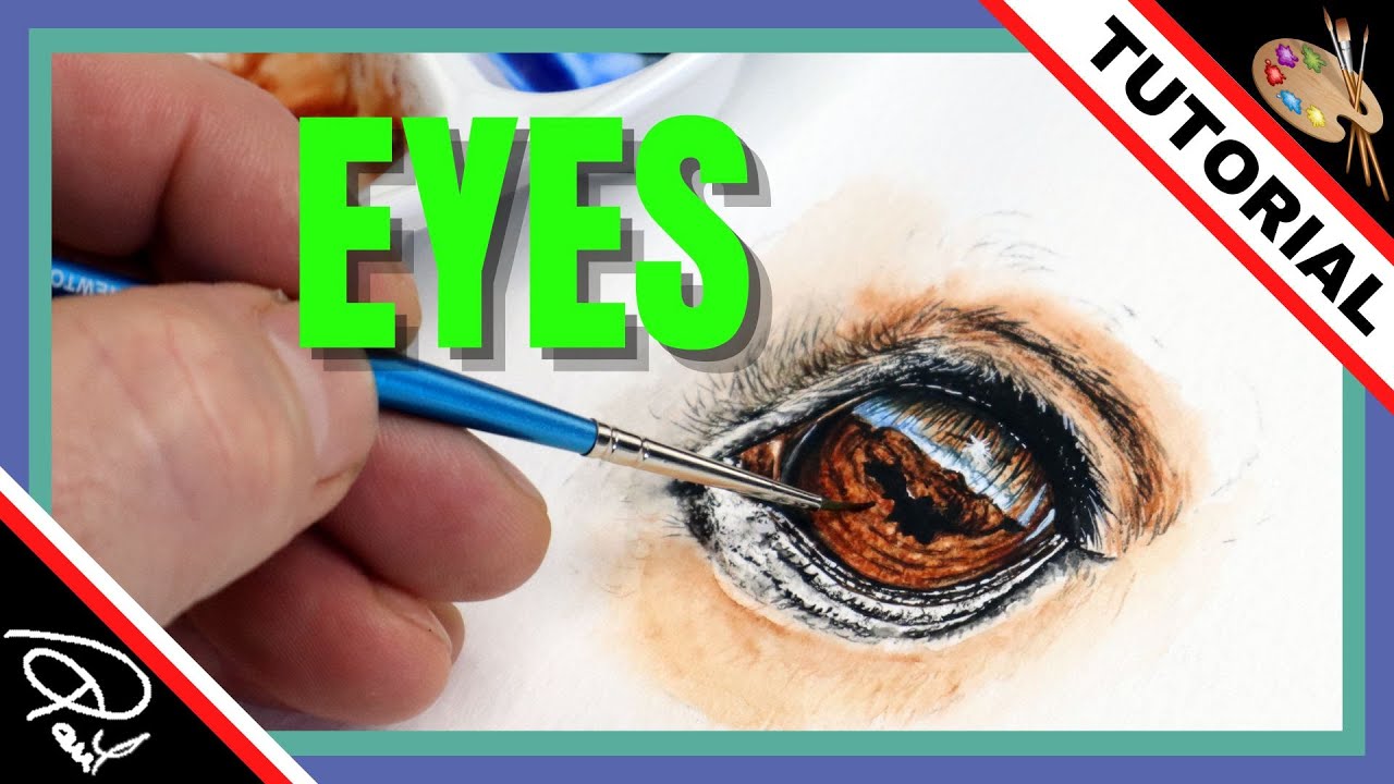 REALISTIC Eye WATERCOLOR Painting (Part 2) - YouTube