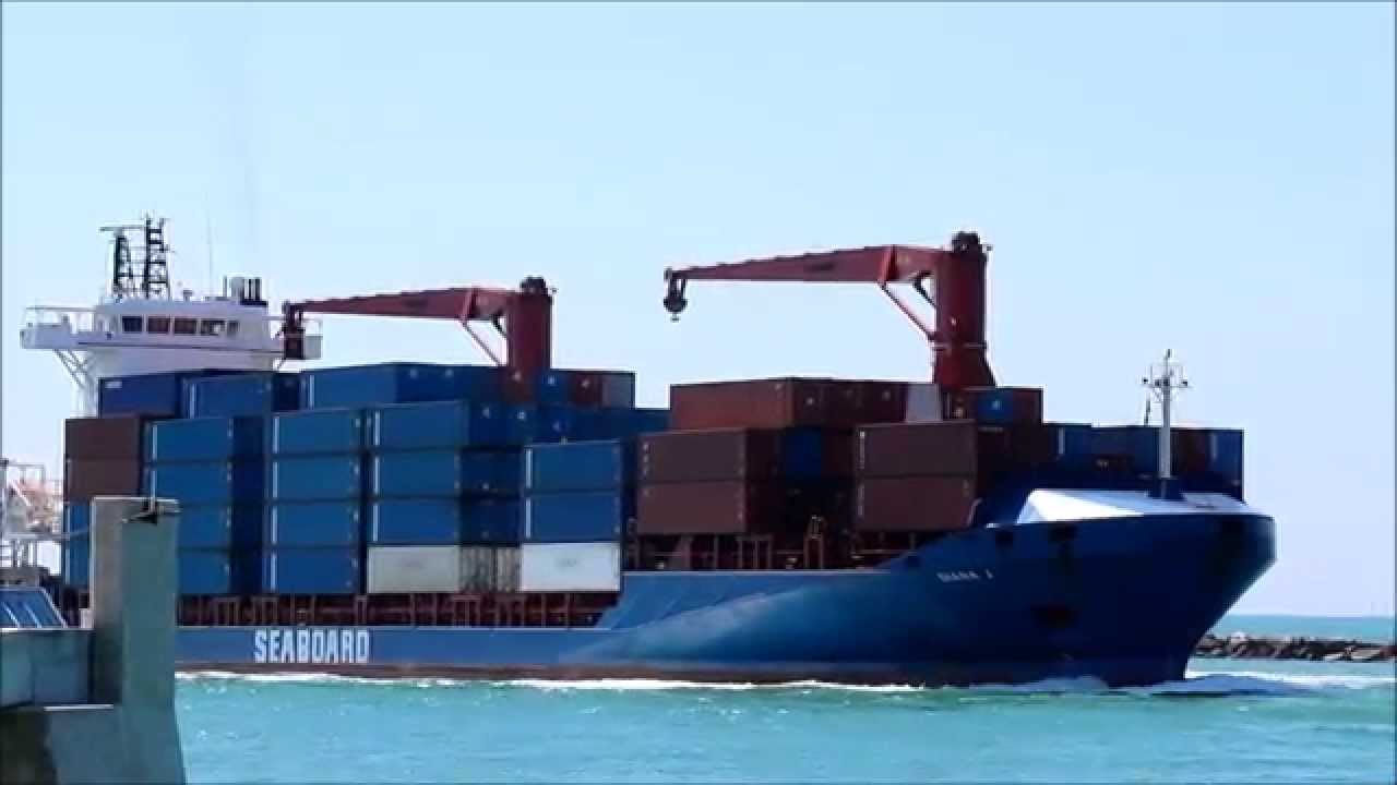 DIANA J Container Ship in Miami - YouTube
