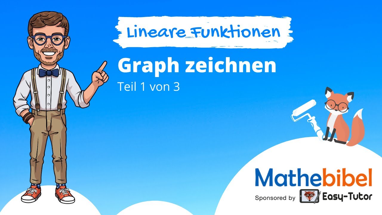 Lineare Funktionen Graph zeichnen (Funktionsgleichung gegeben) - YouTube