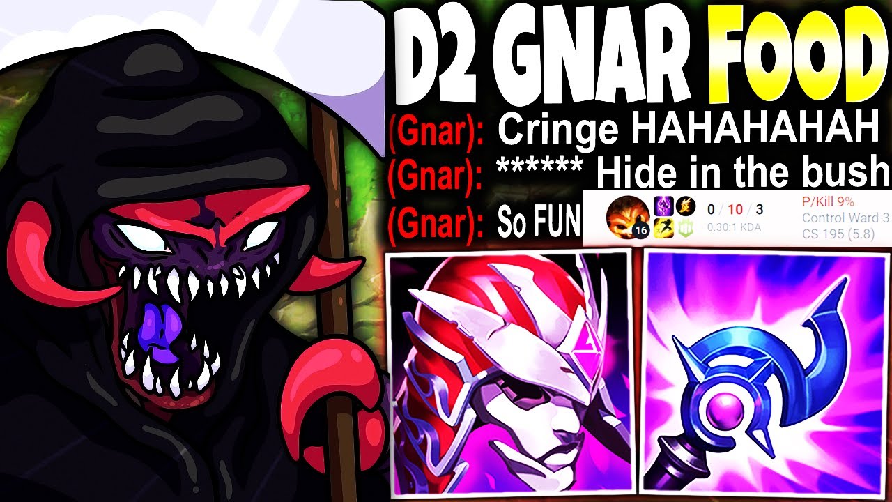 A Diamond 2 GNAR FOOD had the CHO'GOD Top lane 💀 EXPERIENCE 💀 - League ...
