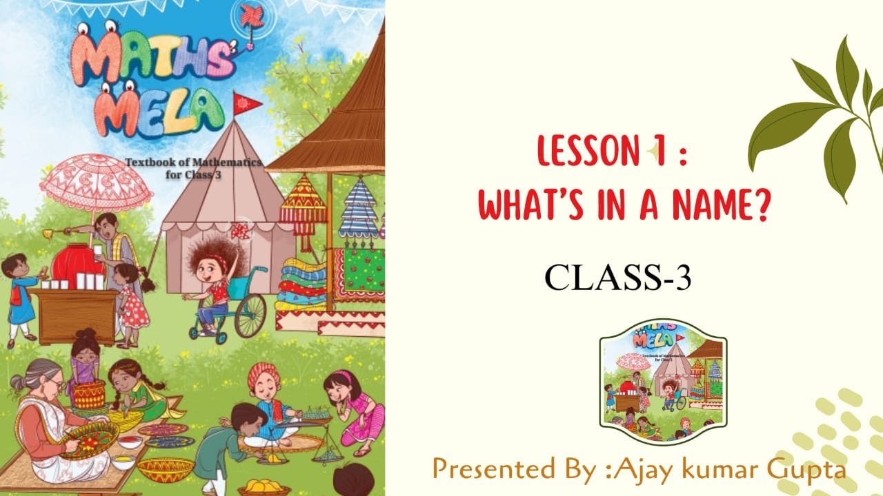 Mathematics Class 3 Lesson 1 What's in a name - YouTube
