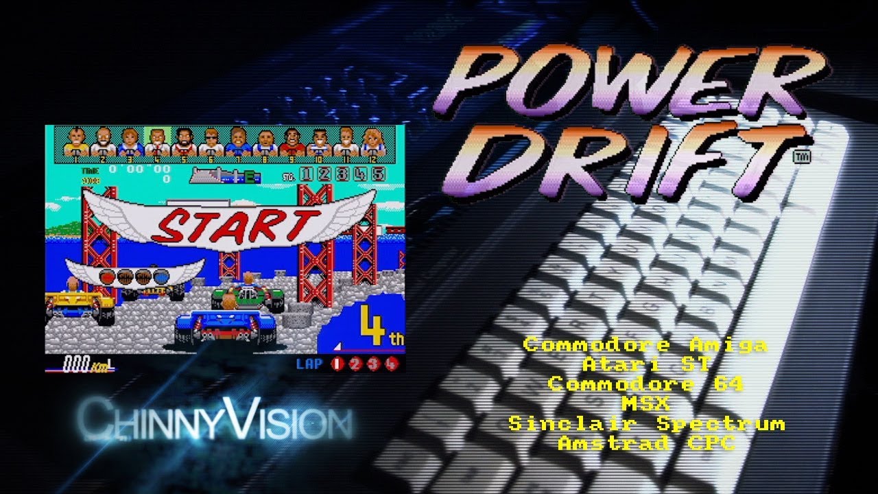 ChinnyVision - Ep 200 - Powerdrift - ST, Amiga, C64, MSX, Sinclair ...