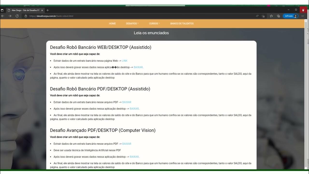 VBA - Desafios RPA- Robô Bancario Web Desktop - YouTube