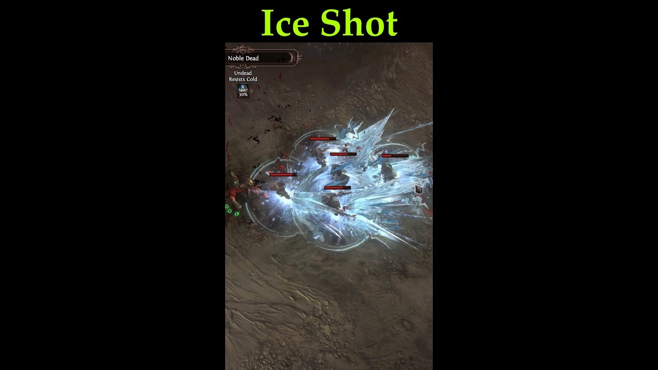 Ice Shot skill display #shorts - Path of Exile - YouTube