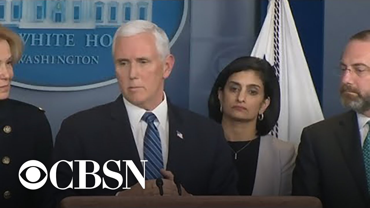 Pence and coronavirus task force hold press briefing - YouTube