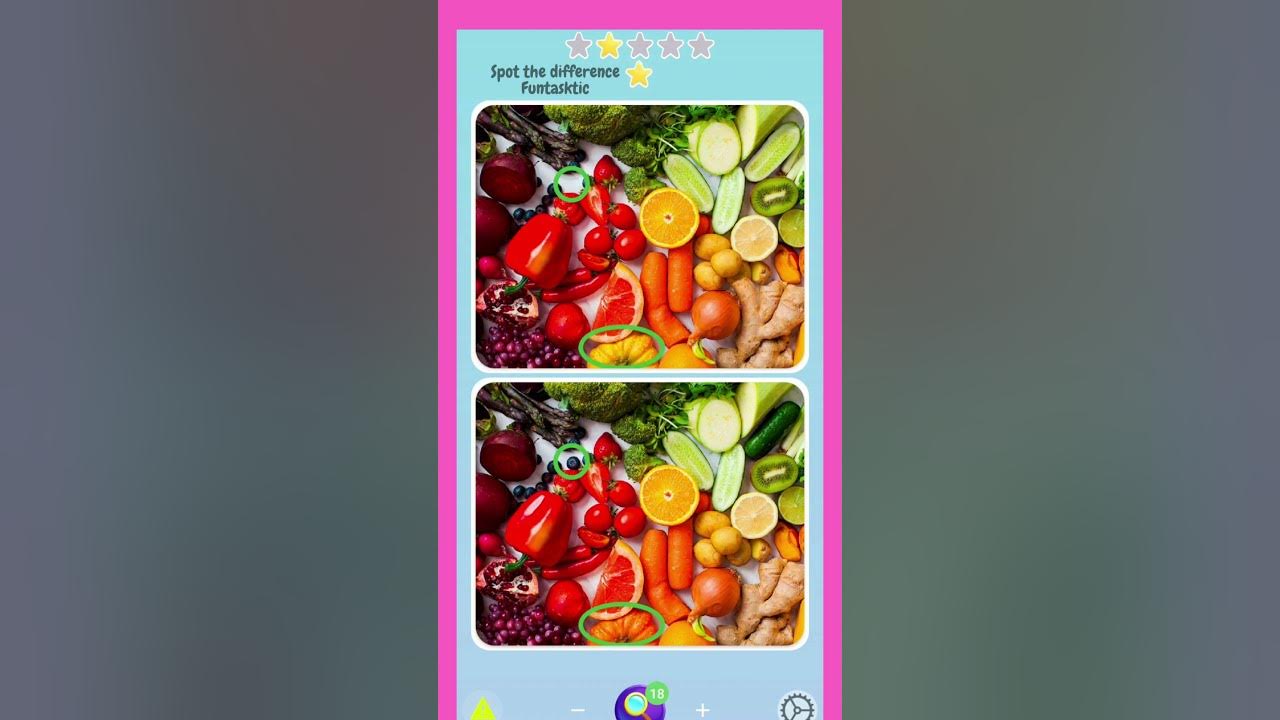 PERMAINAN TEBAK 5 PERBEDAAN PADA GAMBAR SAYUR BUAH#shorts # ...