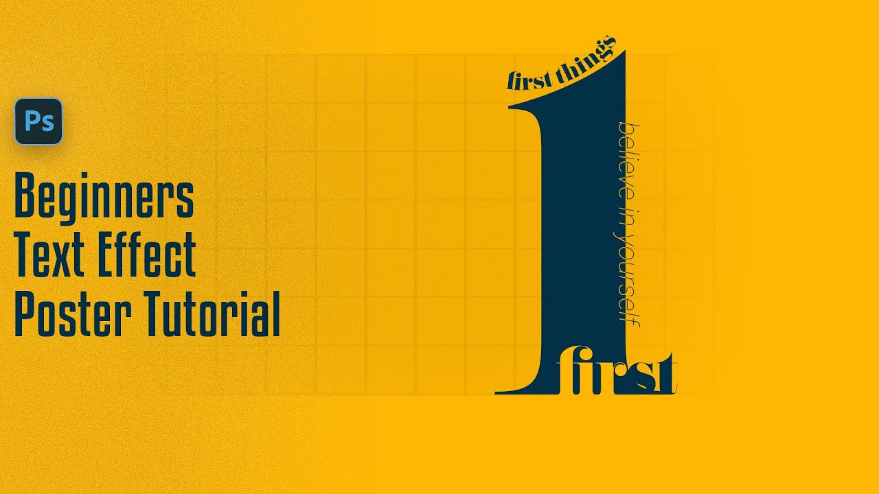 How to Create Text Effects & Posters as BEGINNER Graphic Designer in ...