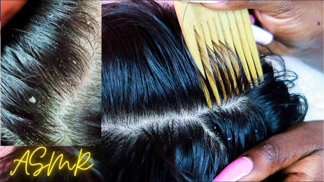 [ASMR] ALLZOOMED Scalp Scratching with an African Wooden Comb - YouTube
