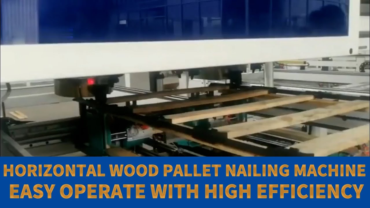 Horizontal wood pallet nailing machine Easy Operate with High ...