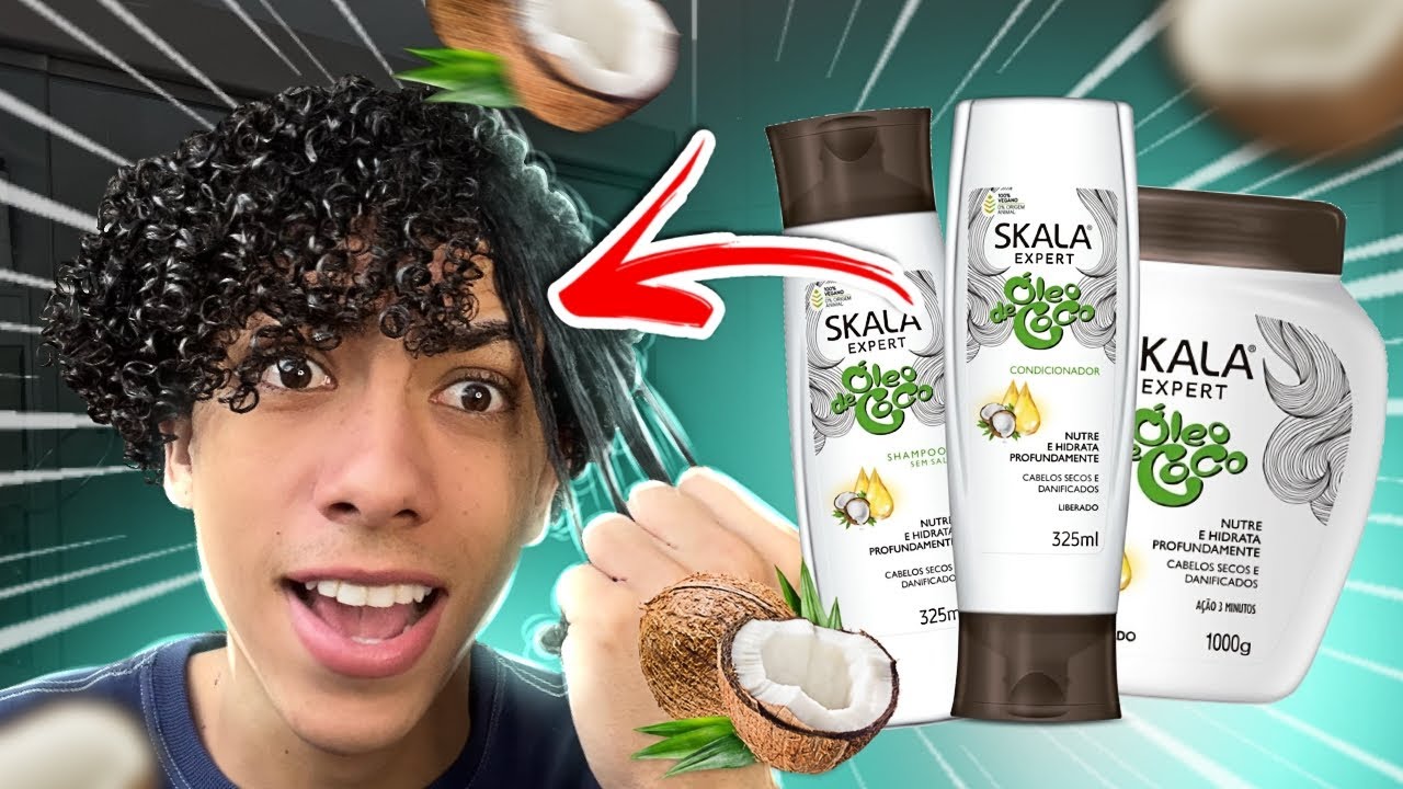 ROTINA COMPLETA DE CUIDADOS COM O CABELO USANDO O KIT SKALA DE COCO 🥥 ...