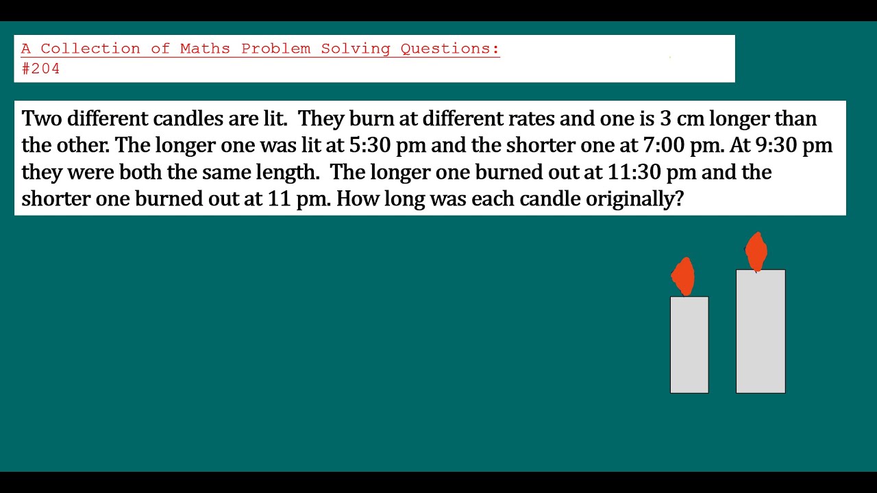 Time | Speed | Length | Competition Maths | Mathematics Contest Problem ...