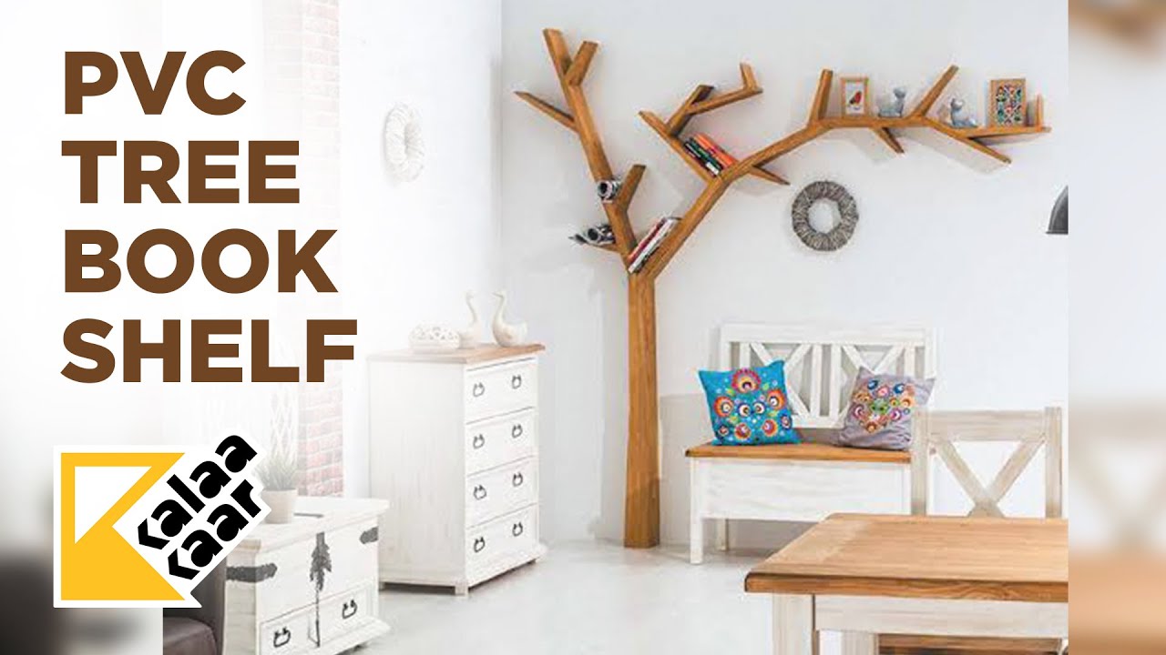 Tree style Bookshelf - Made with PVC // HOW TO - YouTube