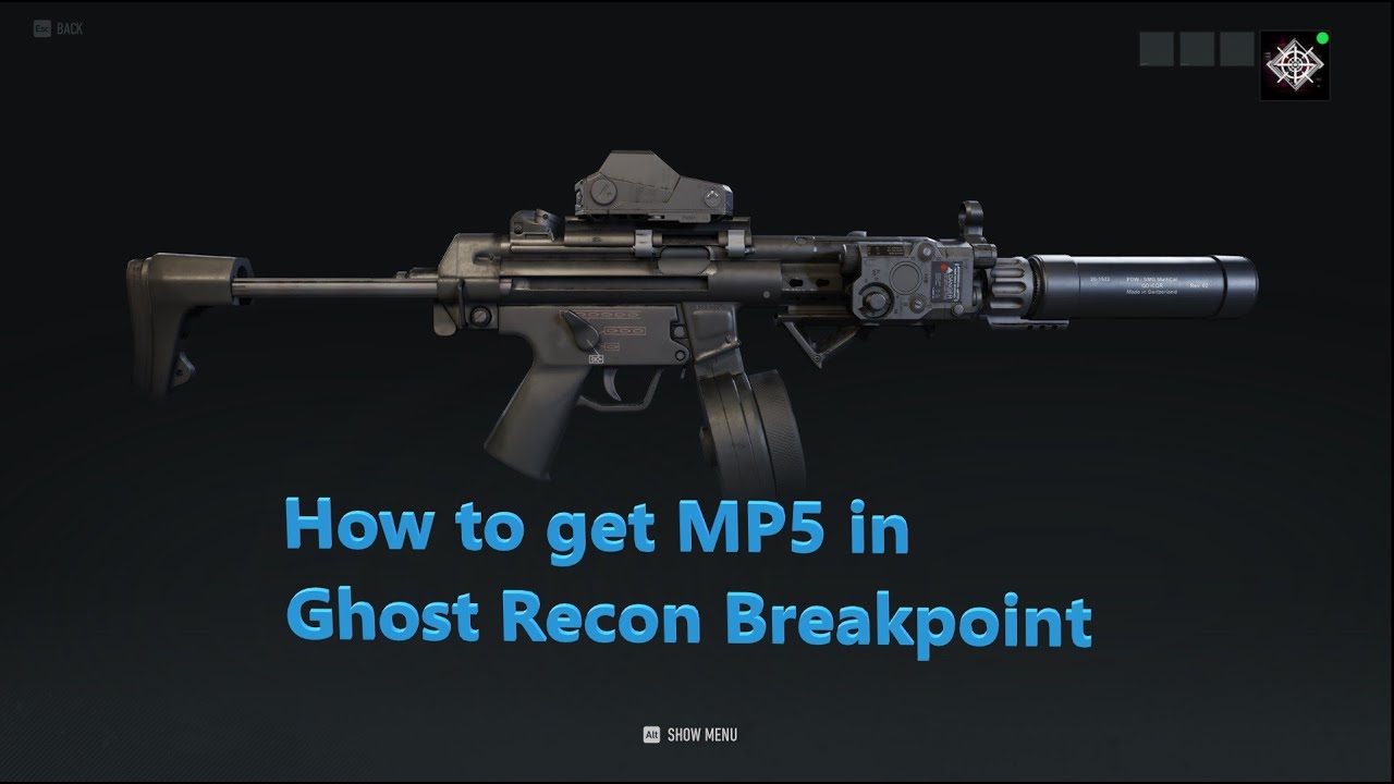 How to get MP5 SMG in Ghost Recon Breakpoint - YouTube