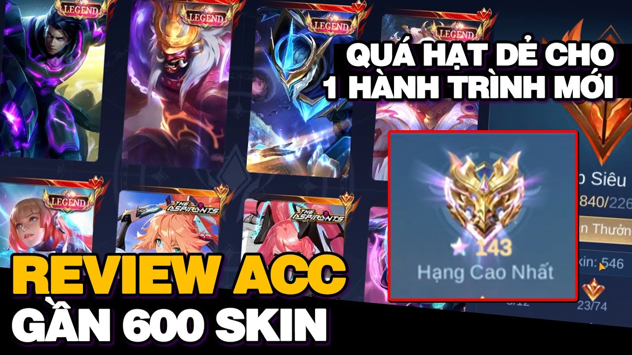 MLBB | REVIEW ACC ~600 SKIN: QUÁ "HẠT DẺ" CHO MỘT HÀNH TRÌNH MỚI! | Tốp ...