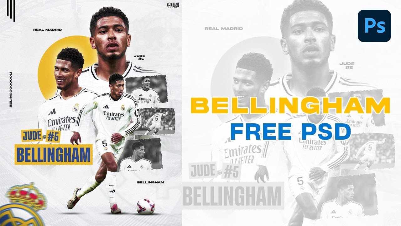 CREATE Stunning Football Posters Like A Pro with JUDE BELLINGHAM - YouTube