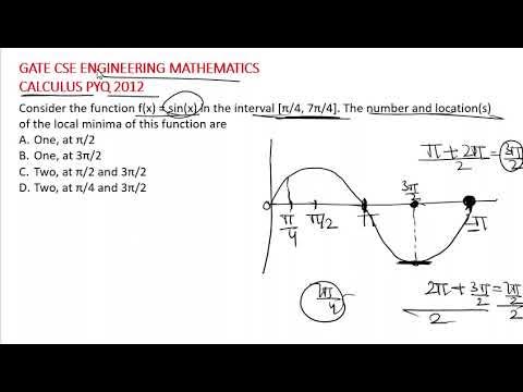 ENGINEERING MATHEMATICS GATE CSE CALCULUS PYQ 2012 - YouTube