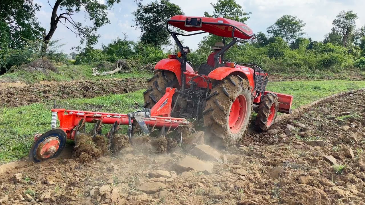 Tractor Kubota M6040 SU Plow Field Sand,Tractor Khmer Farmer - YouTube