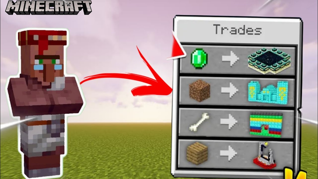 Minecraft But, Villagers TRADE OP Items 😀 - YouTube