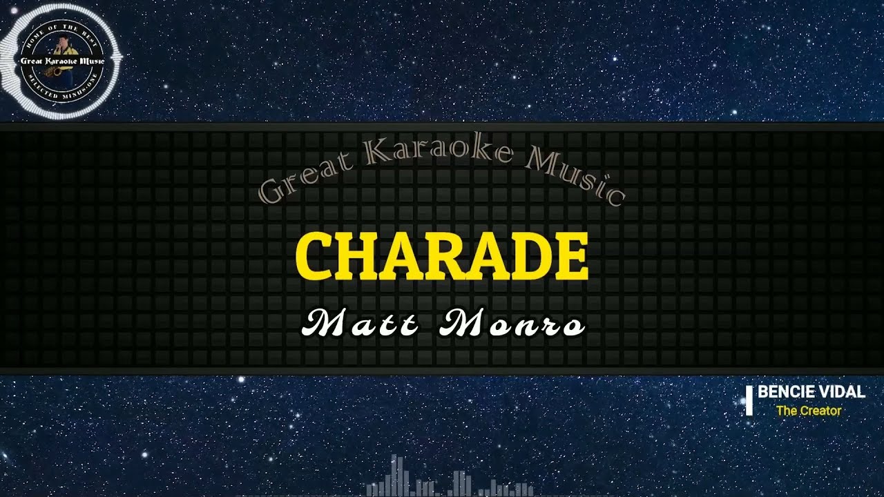 Charade (KARAOKE) Matt Monro - YouTube