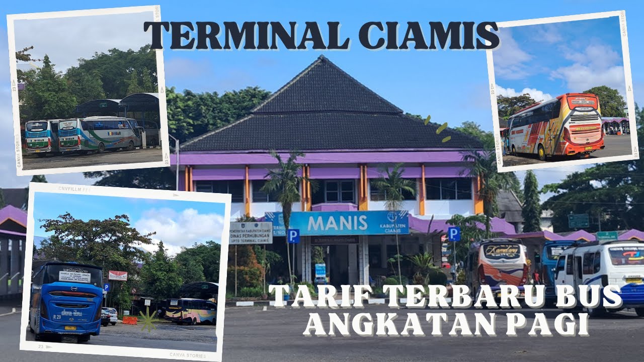 Suasana Pagi Hari di Terminal Bis Ciamis di Dominasi Bus Budiman - YouTube