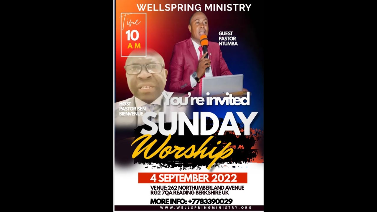 WELLSPRING SUNDAY SERVICE WITH PASTOR DU CIEL NTUMBA DIMANCHE 04 SEP ...