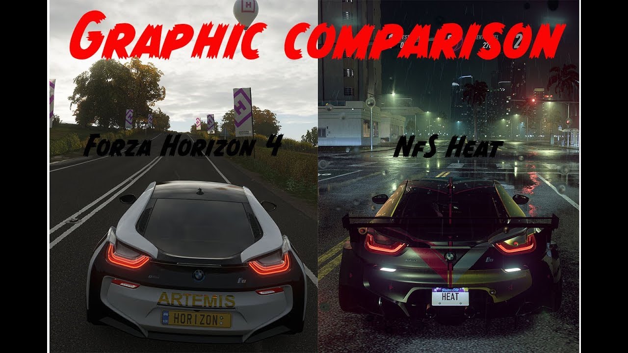 Graphic comparison Need for Speed Heat VS Forza Horizon 4 - YouTube