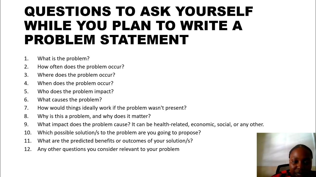 ACTION RESEARCH - PROBLEM STATEMENT - YouTube