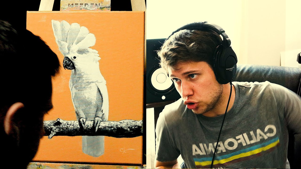 ARTIST REACTS TO PAINTER PAINTING | HOW TO PAINT A COCKATOO | A Chris ...