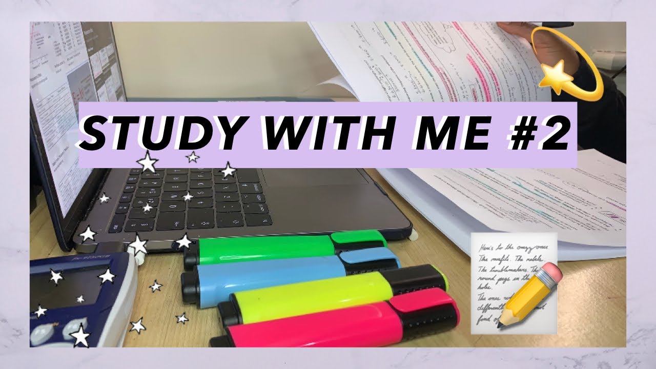 STUDY WITH ME #2 | Realistic Studying & Online School - YouTube