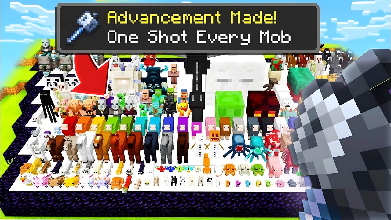 How i kill every mob with Mace in minecraft hardcore - YouTube