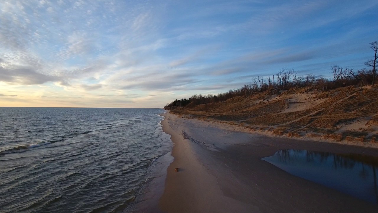 Lake Michigan Sunset in April - YouTube