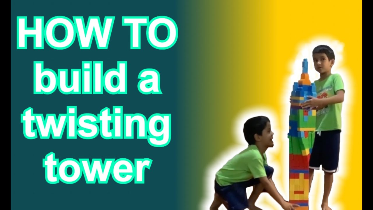How to build twisting tower using building blocks - YouTube