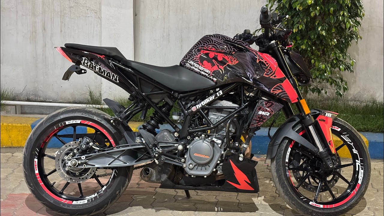 Ktm duke 390 graphics install/ duke 390 modification - YouTube