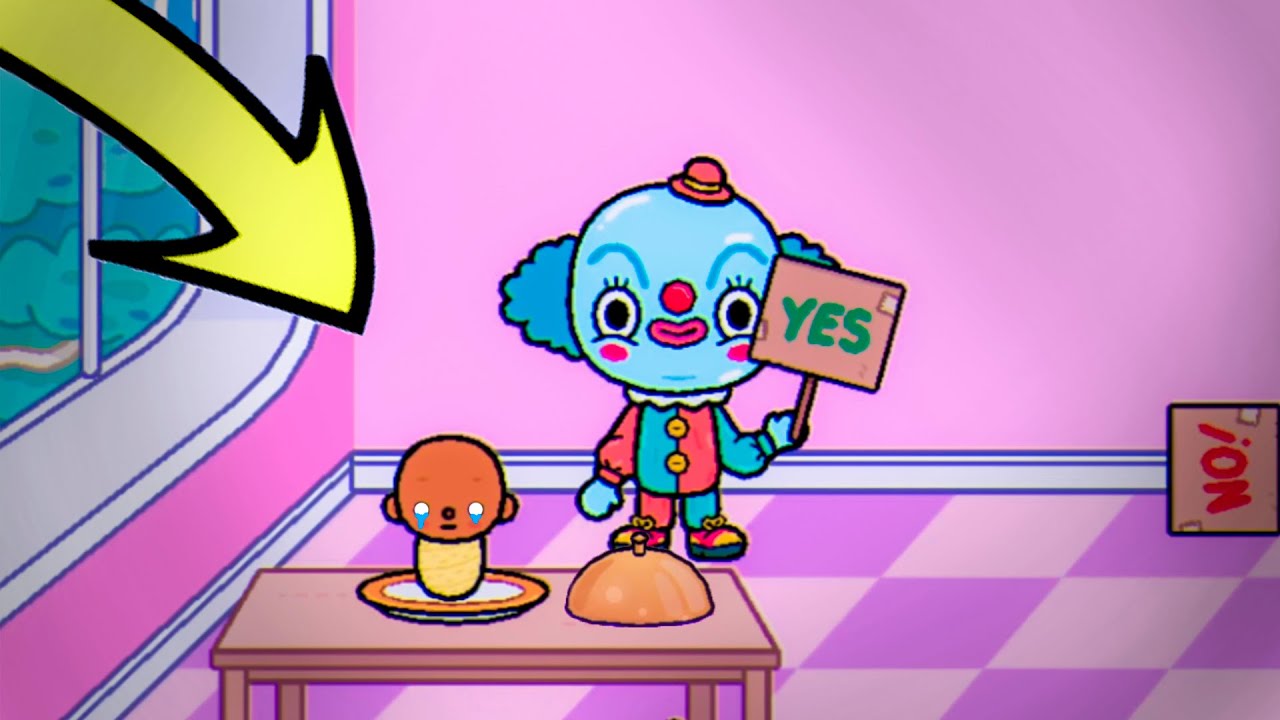 Toca Clown Plays the Yes or No Challenge! 😰| toca life world - YouTube