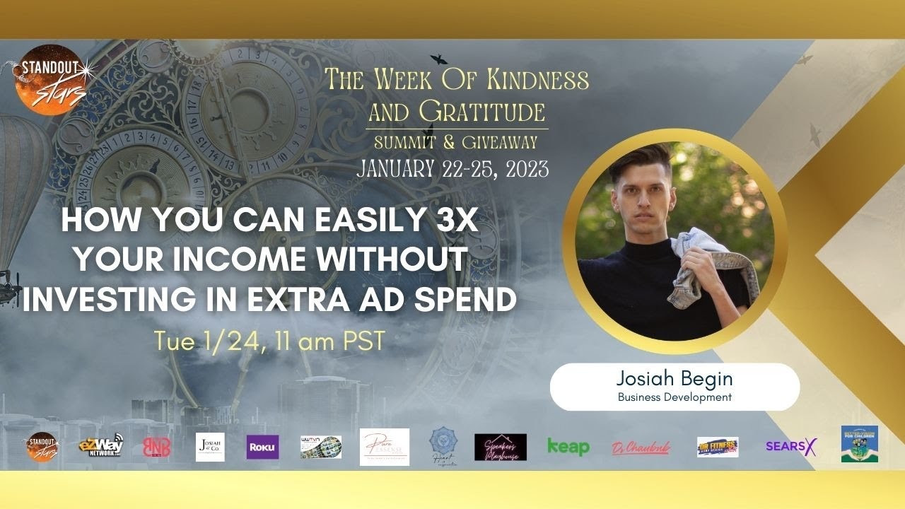 Josiah Begin - How You Can Easily 3X Your Income Without Investing In ...