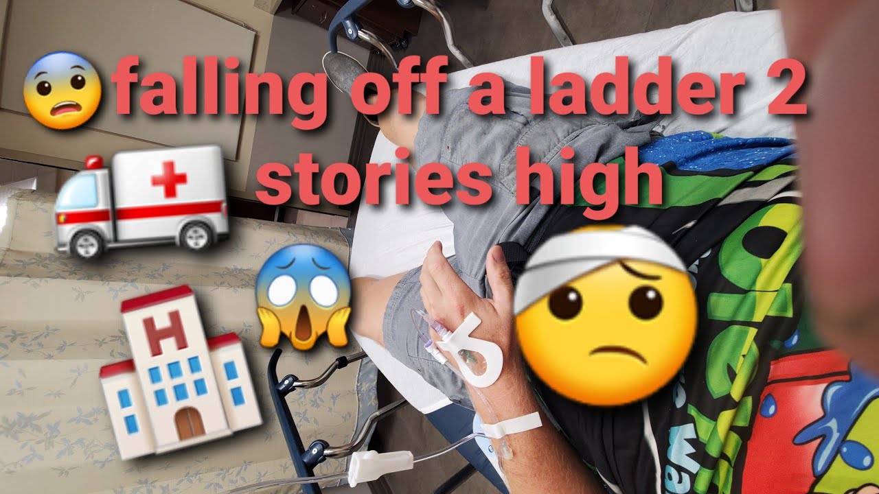 I FELL OFF ROOF 2 story (ladder safety) - YouTube