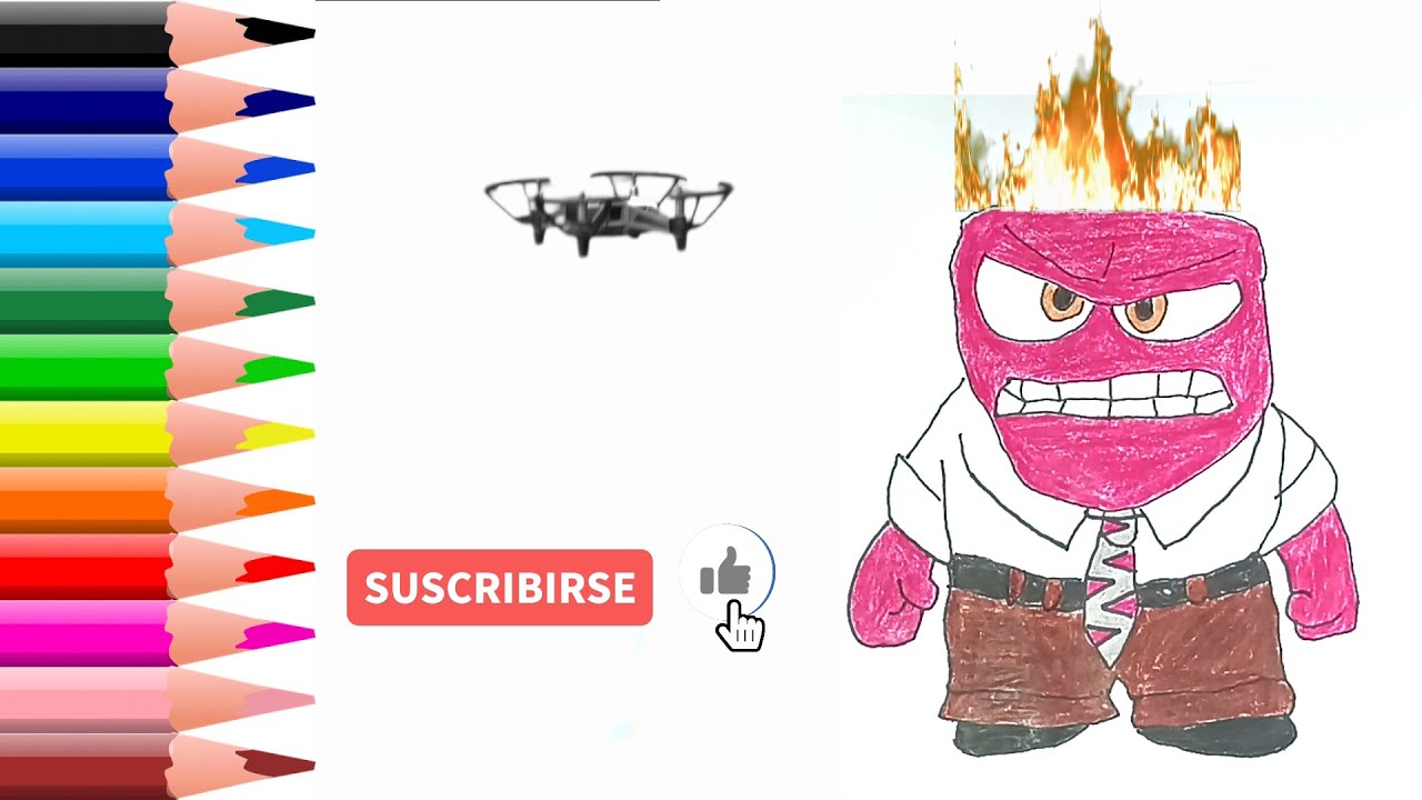 Dibujando a furia de intensamente / inside out - YouTube
