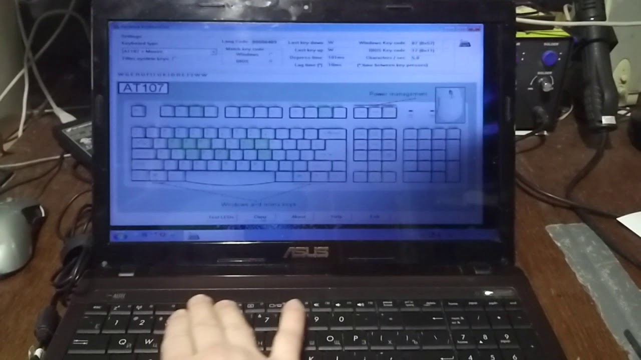 Asus k53s keyboard broken - YouTube