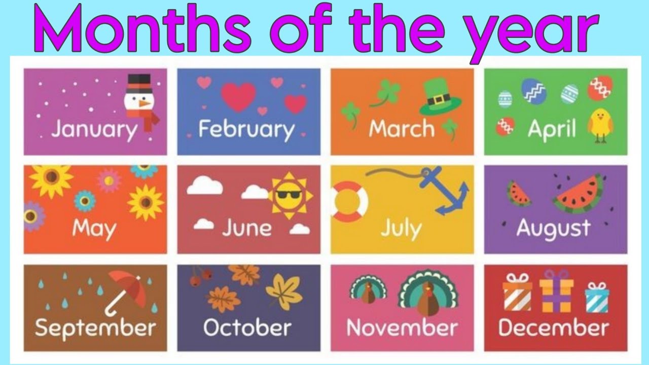 Months of the year | Months of the year for kids | Learn the months of ...