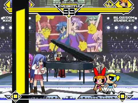 Lucky Star vs The Powerpuff Girls MUGEN BATTLE - YouTube