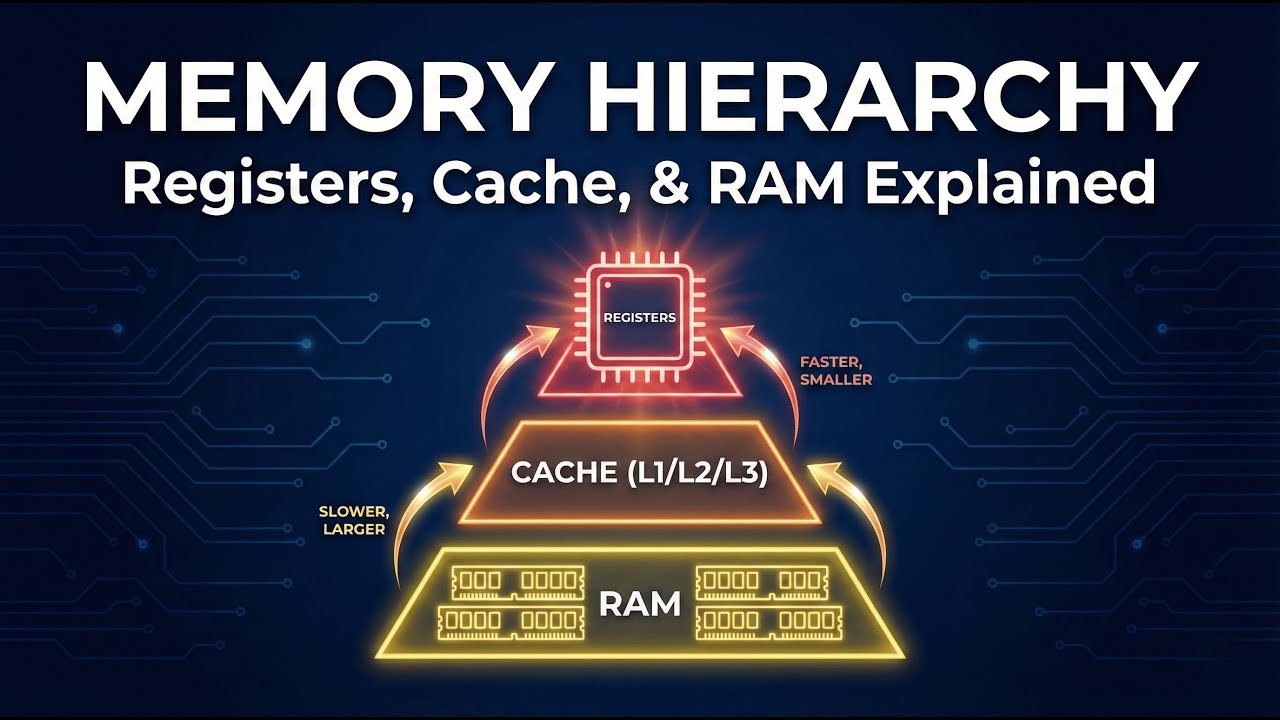 Memory Hierarchy Explained: Registers, Cache, & RAM#Memory # ...