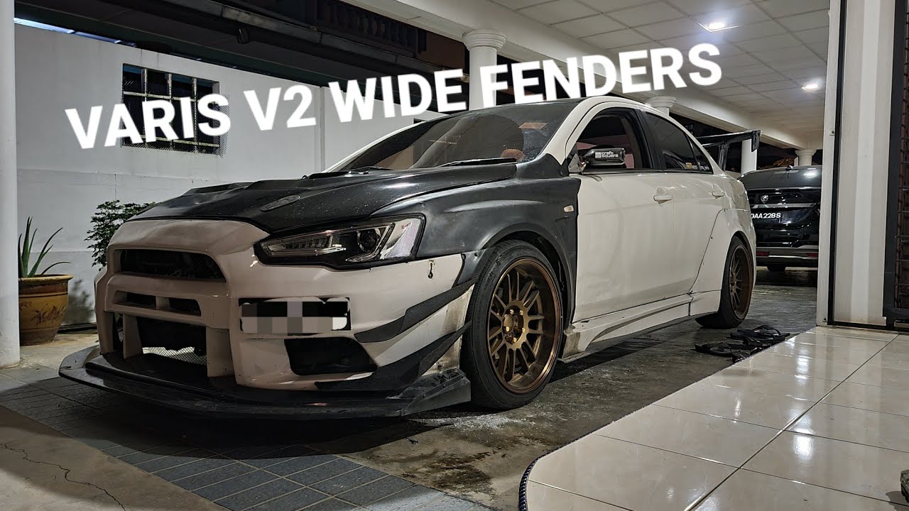 Varis Version 2 Wide Fender Install on Proton Inspira - YouTube