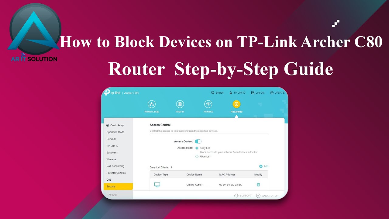 "How to Block Devices on TP-Link Archer C80 Router | Step-by-Step Guide ...