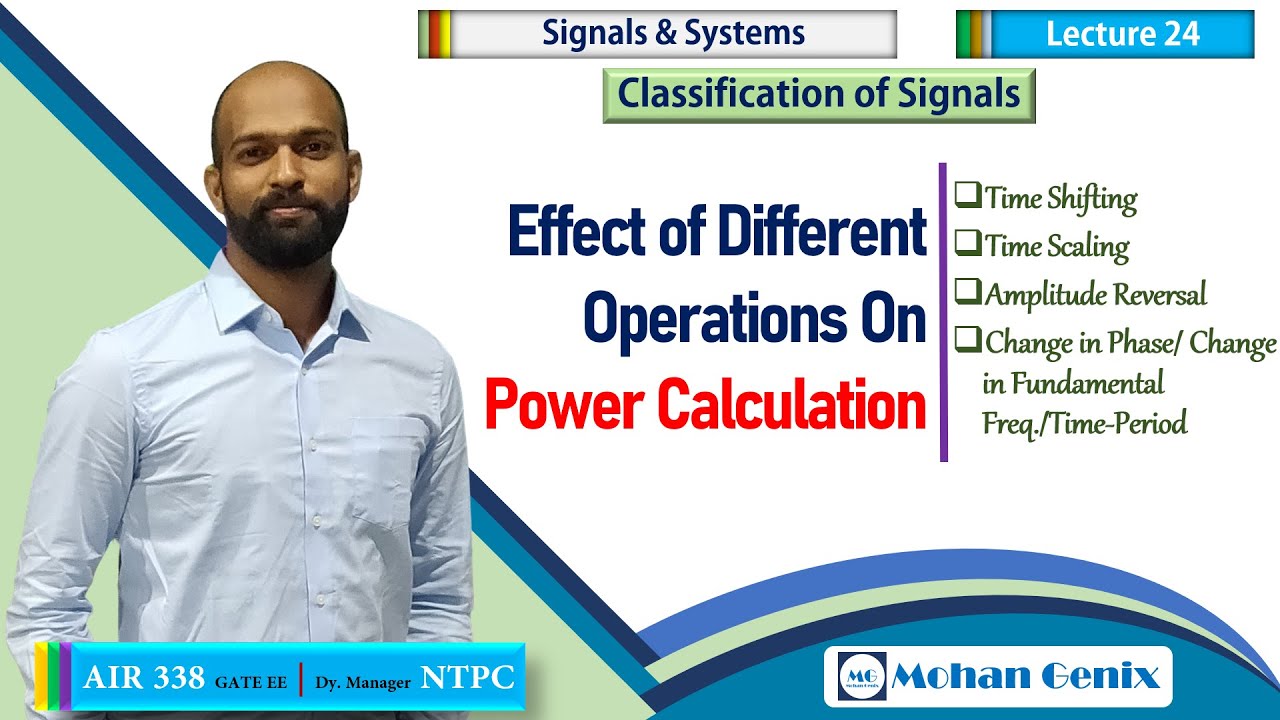Effect of Different Operation of Signals On Power Calculation 💡 Signal ...