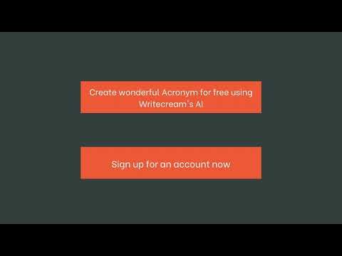 Free Acronym Generator - This AI will generate catchy acronyms in seconds! - YouTube