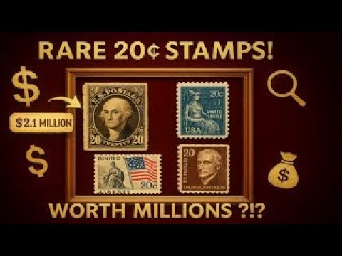 Rare 20 Cent US Stamps | Vintage Collection Tour | Stamps Old World UK ...