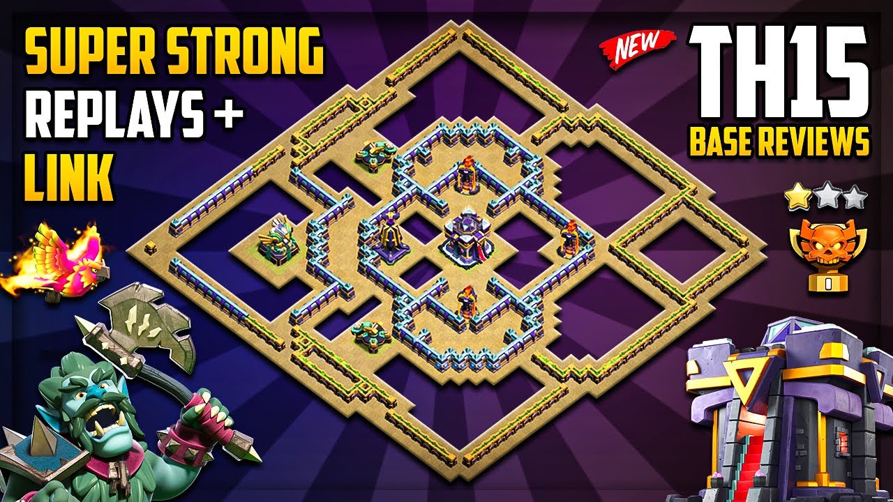 New Th15 War Base Link With Replays | Only 1 Star TH15 Base 2023 | Best ...