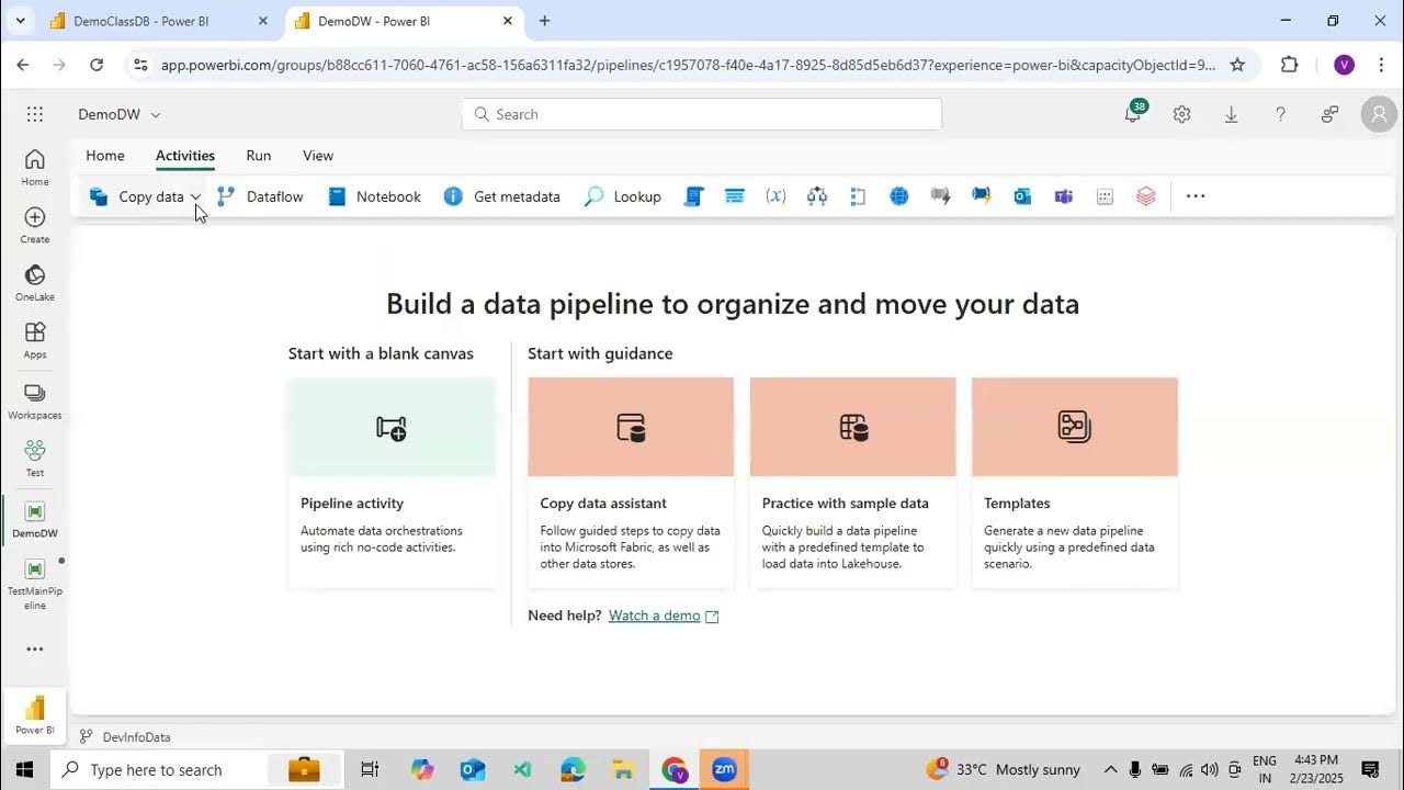 How to Load data from different sources into Fabric SQL DB using Microsoft Fabric in Telugu ...