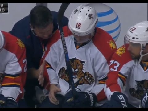 Aleksander Barkov Injury After Blocking Shot With His Hand (10/22/15 ...